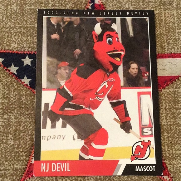 NJ DEVILS | Other | Mascot Nj Devils Hockey Mascot Card | Poshmark